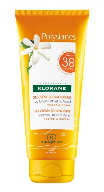 Protections Moyennes: Klorane Polysianes SPF 30 Gel-Crème Solaire ...