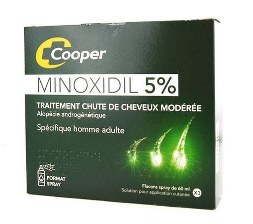 Anti-Chutes & Fortifiants: Cooper Minoxidil 5% 3 Flacons de 60ml