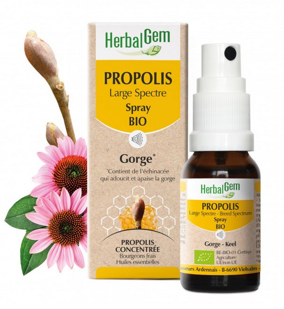 Gelée Royale & Propolis : Herbalgem Propolis Large Spectre Spray Gorge ...