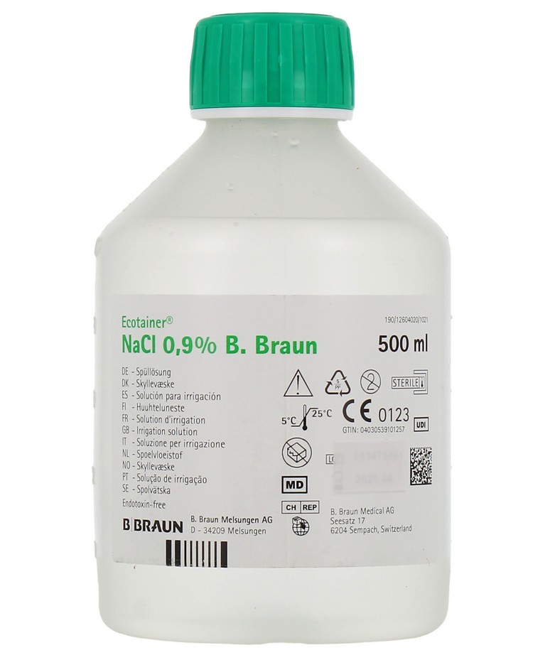 Nettoyants Rhume: Sérum Physiologique NaCl 0.9% en Bouteille 500ml